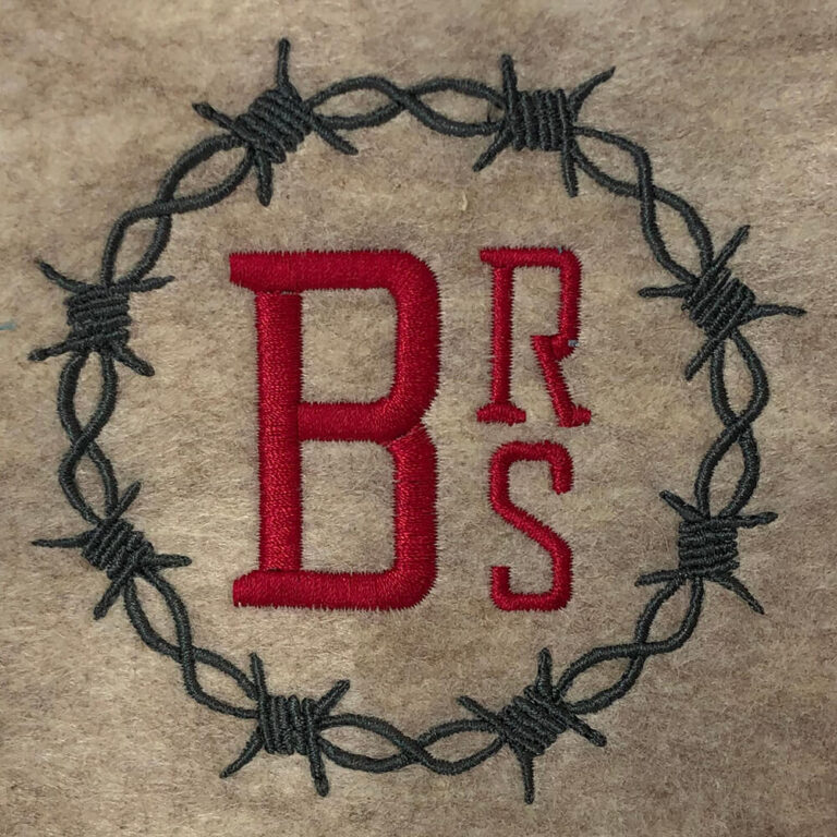 Barbed wire wreath embroidery design - Machine Embroidery Geek