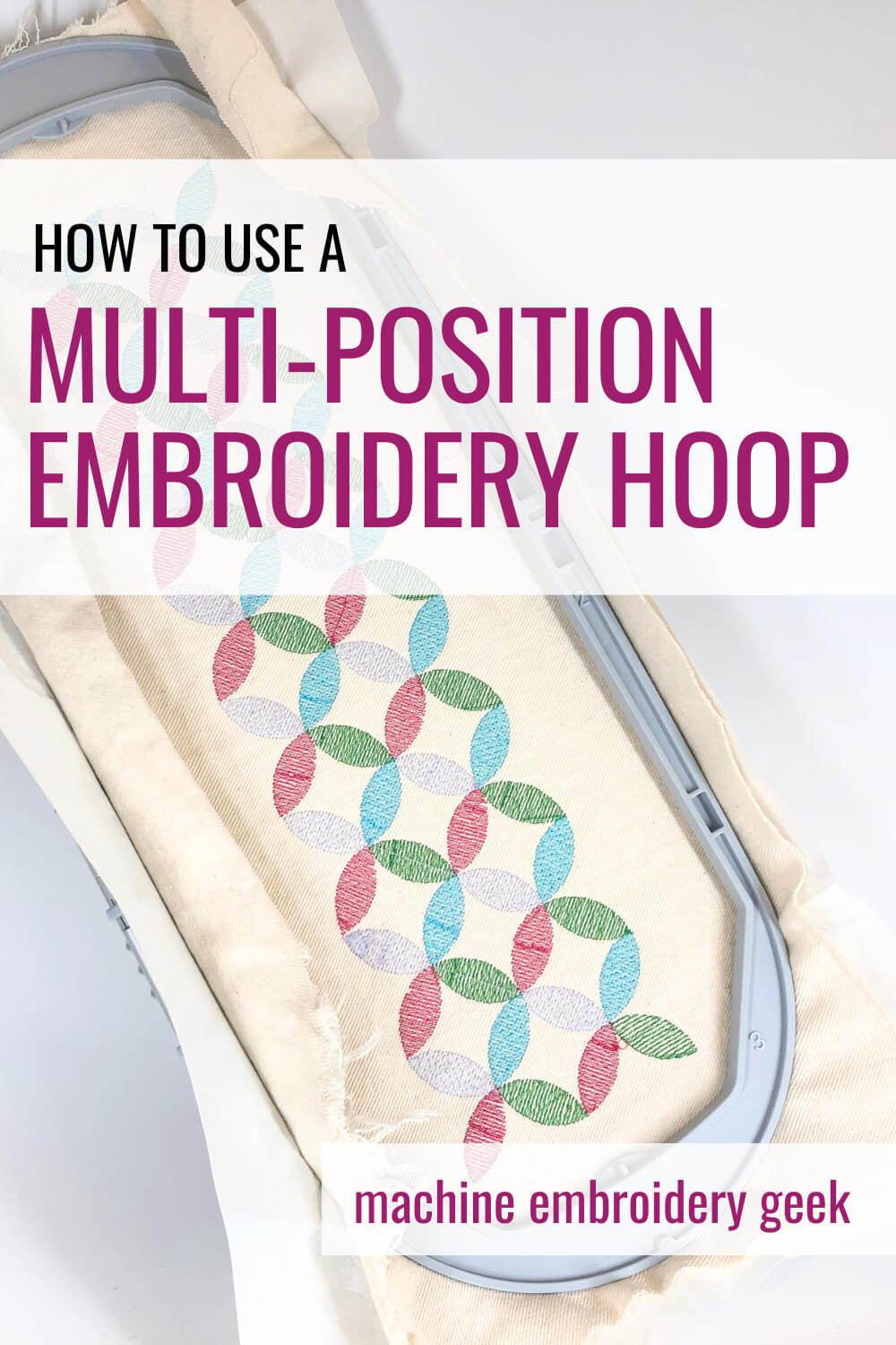 How to use a multi-position embroidery hoop - Machine Embroidery Geek