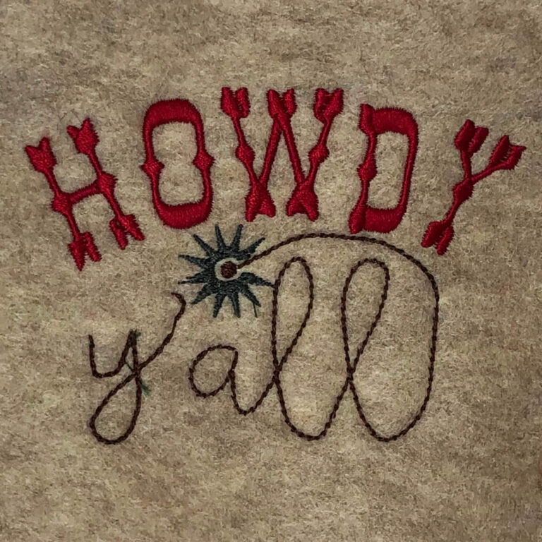 Western themed embroidery and appliqué designs