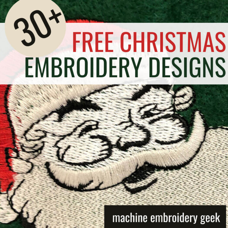 How to embroider on a Christmas stocking - Machine Embroidery Geek