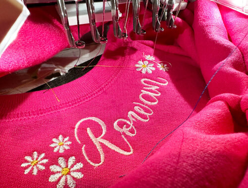 How to machine embroider around a neckline - Machine Embroidery Geek