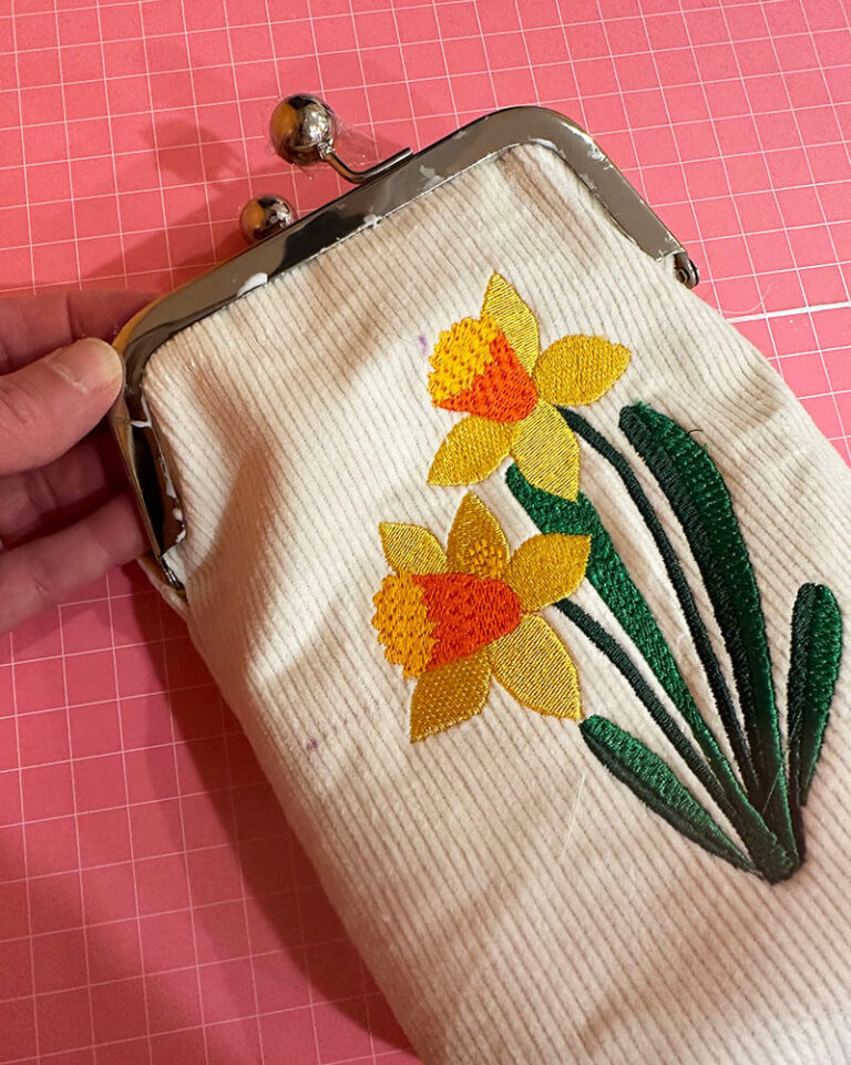 How to make a custom embroidered clutch - Machine Embroidery Geek