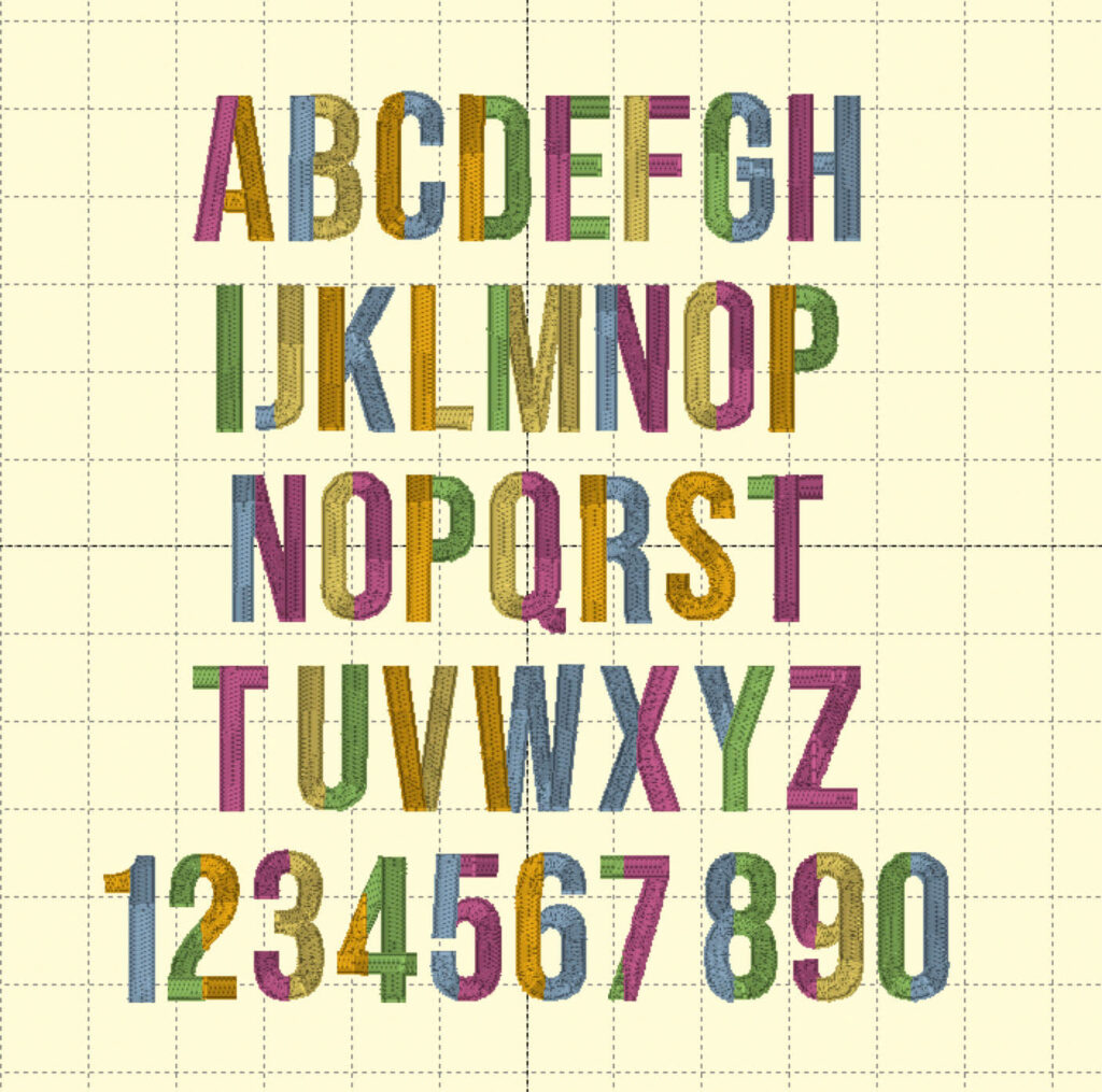 Double the fun embroidery font