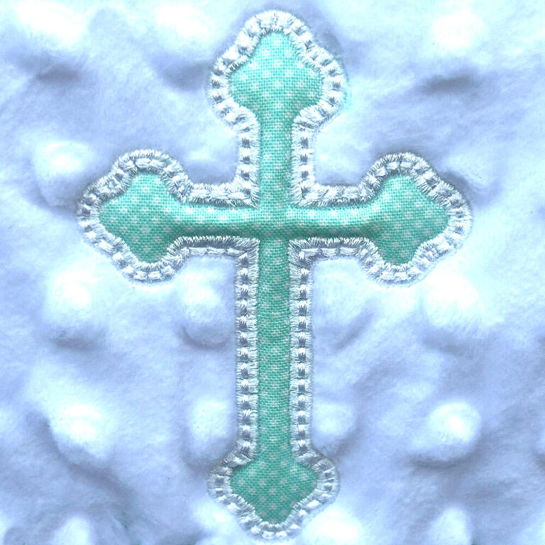 Cross appliqué set of four - Machine Embroidery Geek