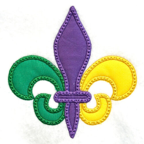 Tri Color Fleur de Lis Appliqué Design - Machine Embroidery Geek