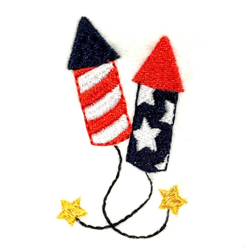Cute Pair of Fireworks Embroidery Design - Machine Embroidery Geek