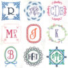 Pretty Monogram Frames and Wreaths Embroidery Design Set