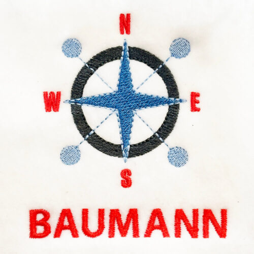 Mid Century Modern Compass Embroidery Design - Machine Embroidery Geek