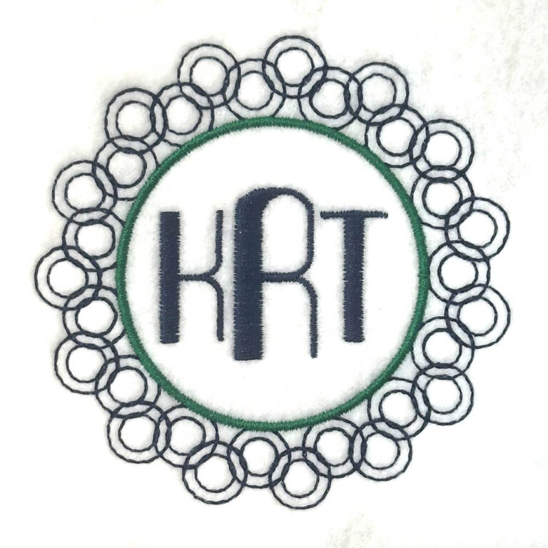 Pretty Monogram Frames and Wreaths Embroidery Design Set