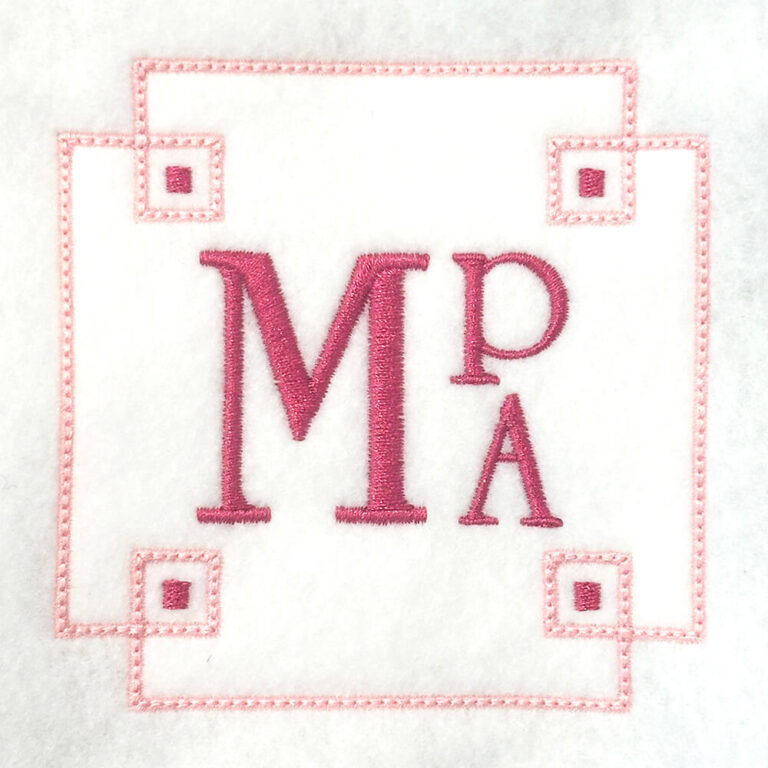 Pretty Monogram Frames and Wreaths Embroidery Design Set