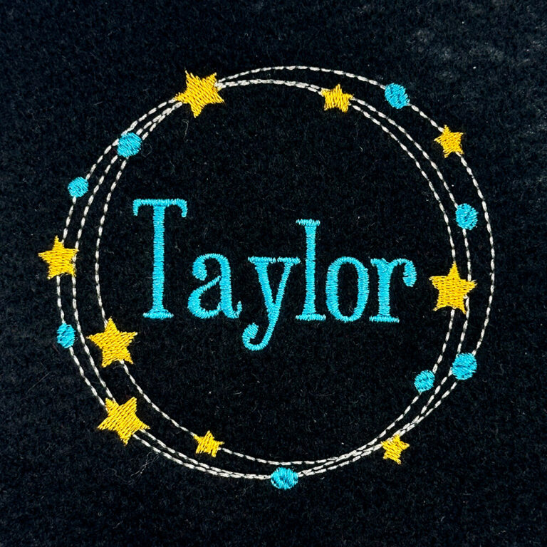 Celestial Wreath Embroidery Design - Machine Embroidery Geek