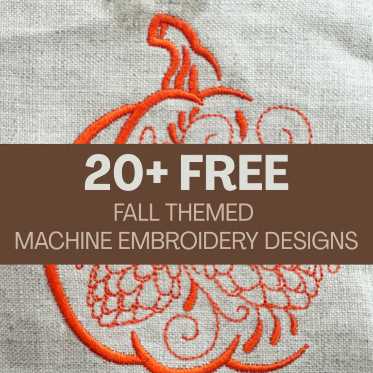Free Fall Embroidery Designs - Machine Embroidery Geek