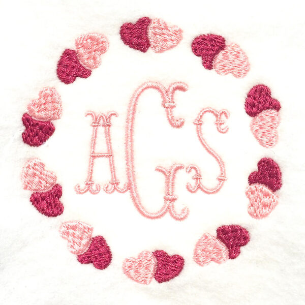Double Heart Frame Embroidery Design - Machine Embroidery Geek