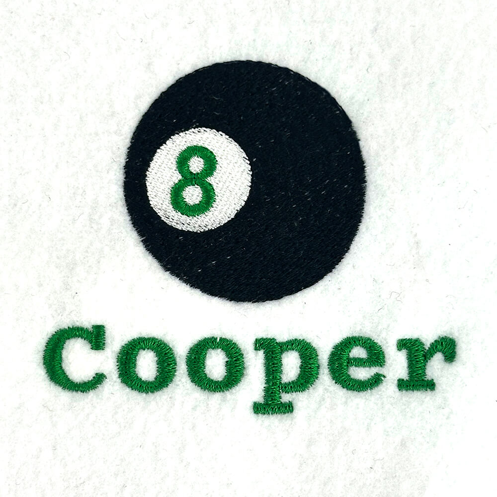 8 Ball Embroidery Design - Machine Embroidery Geek