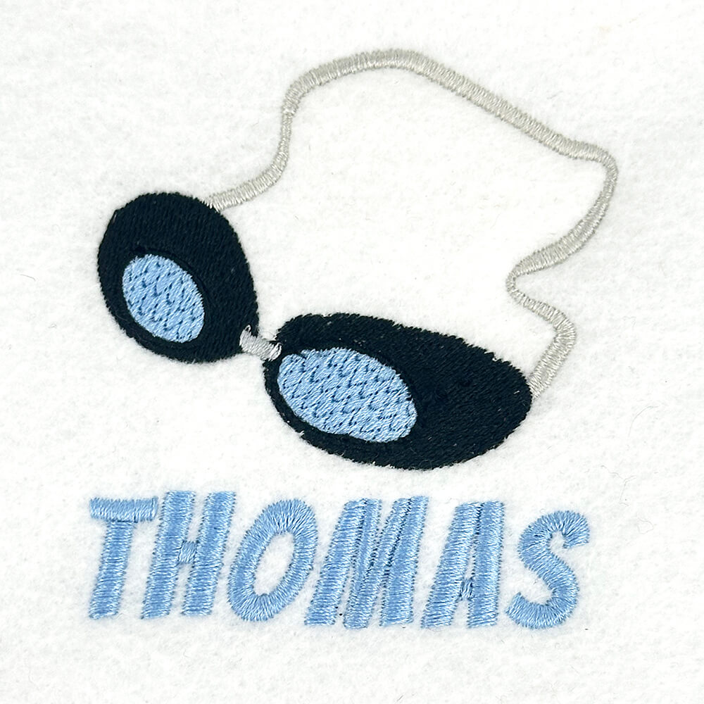 Swim Goggles Embroidery Design - Machine Embroidery Geek