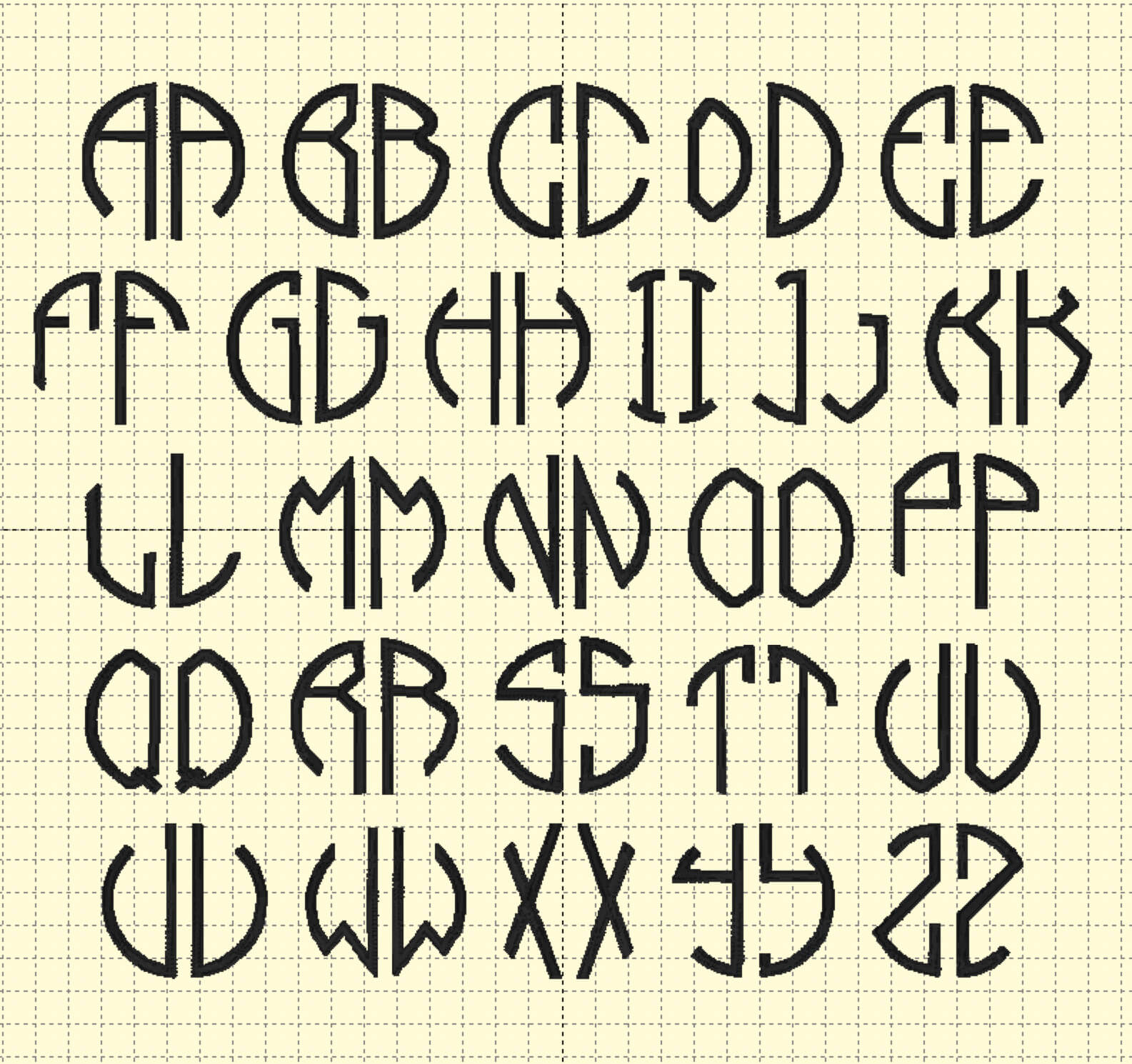 Siamese Circle Duo Monogram Font